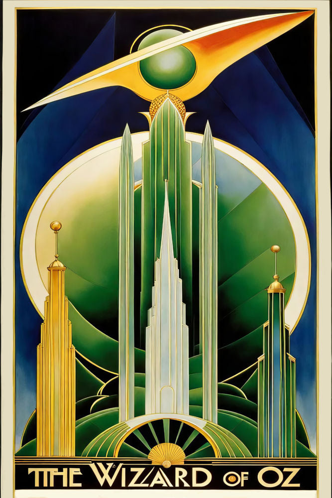 Wizard Of Oz Art Deco Movie Poster #852401 11x17 11inx17in
